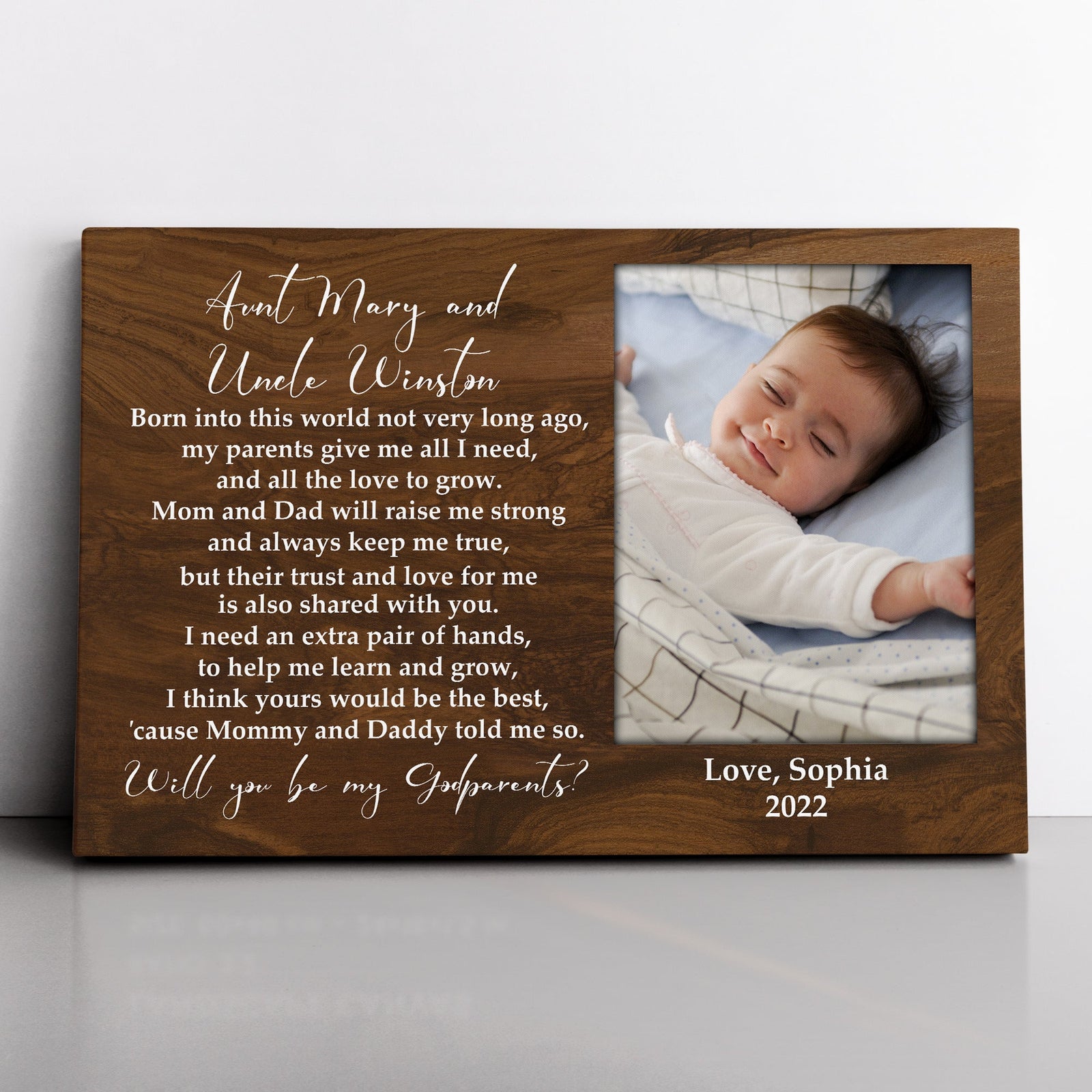 Personalized Godparent Gift, Thank You Gift For Godparents, Godmother,