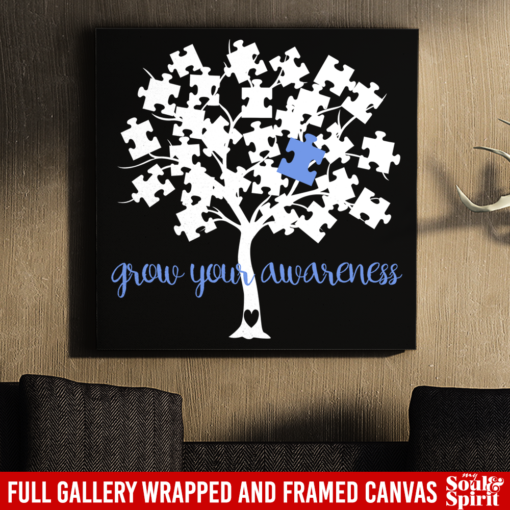 Autism Awareness Canvas - Grow Your Awareness Canvas Wall Art Decor