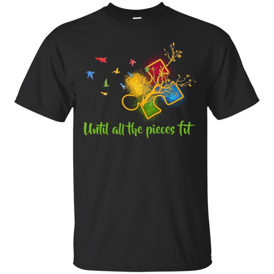 Autism T-Shirt Until All The Pieces Fit Puzzle Piece Awareness Day Gif